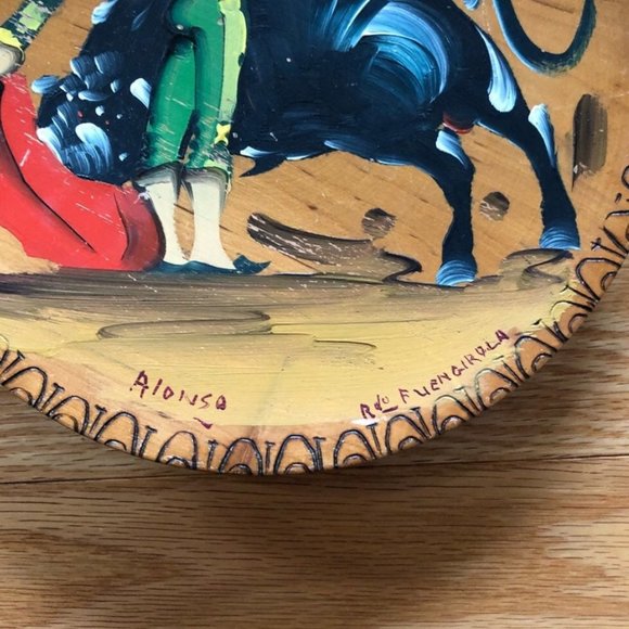 Vintage | Wall Decor | Wood Spanish Matador Plate Wall Hanging | Poshmark